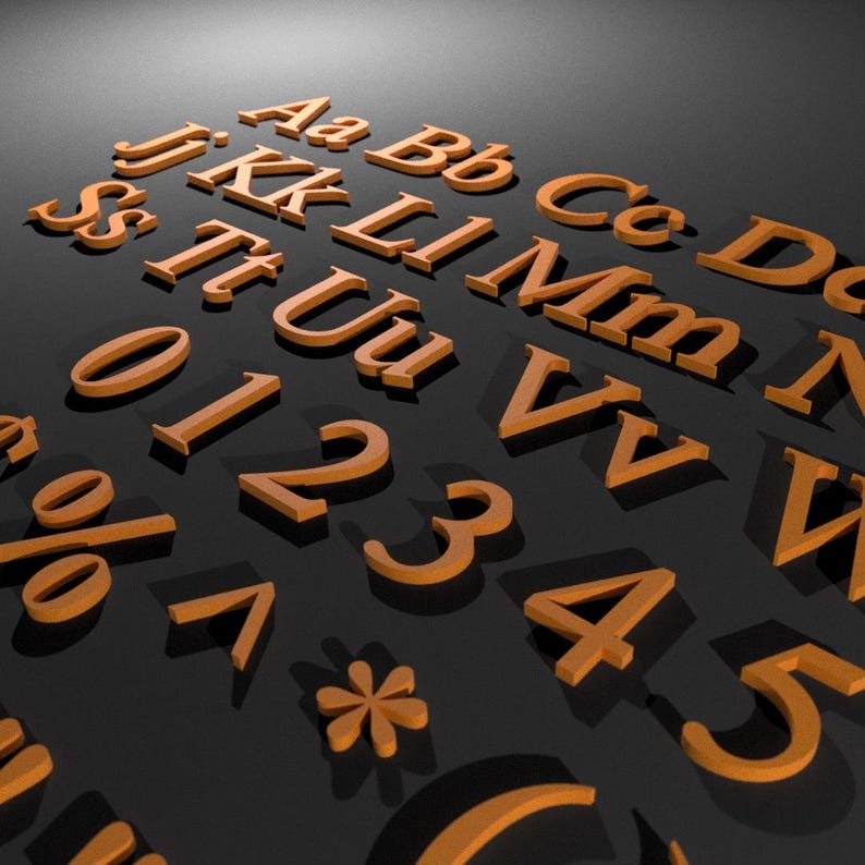 Times New Roman Font STL Files: 3D Printing & CNC (digital Download) - Etsy