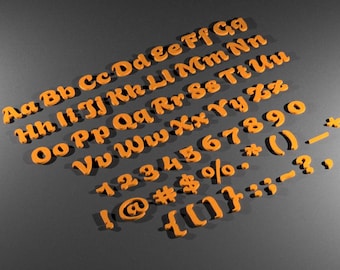 Brush Script Font Digital Download Letters, Numbers, Symbols, High ...