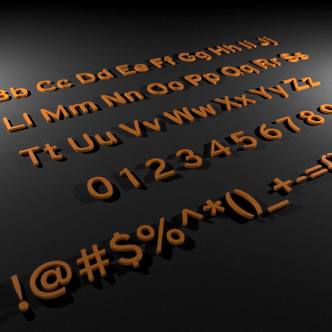 Overpass Font STL Files: 3D Printing Letters, Numbers, Symbols - Etsy