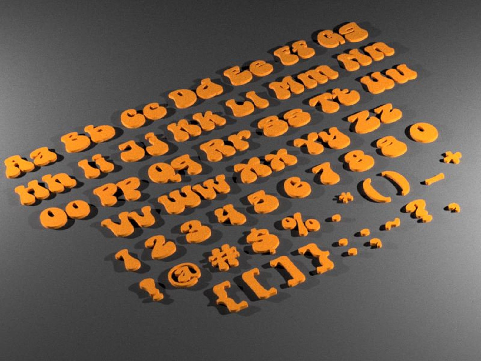 Super Magic Font STL Files: 3D Printing Letters, Numbers, Symbols ...