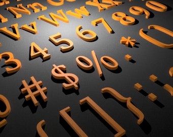 Brush Script Font Digital Download Letters, Numbers, Symbols, High ...