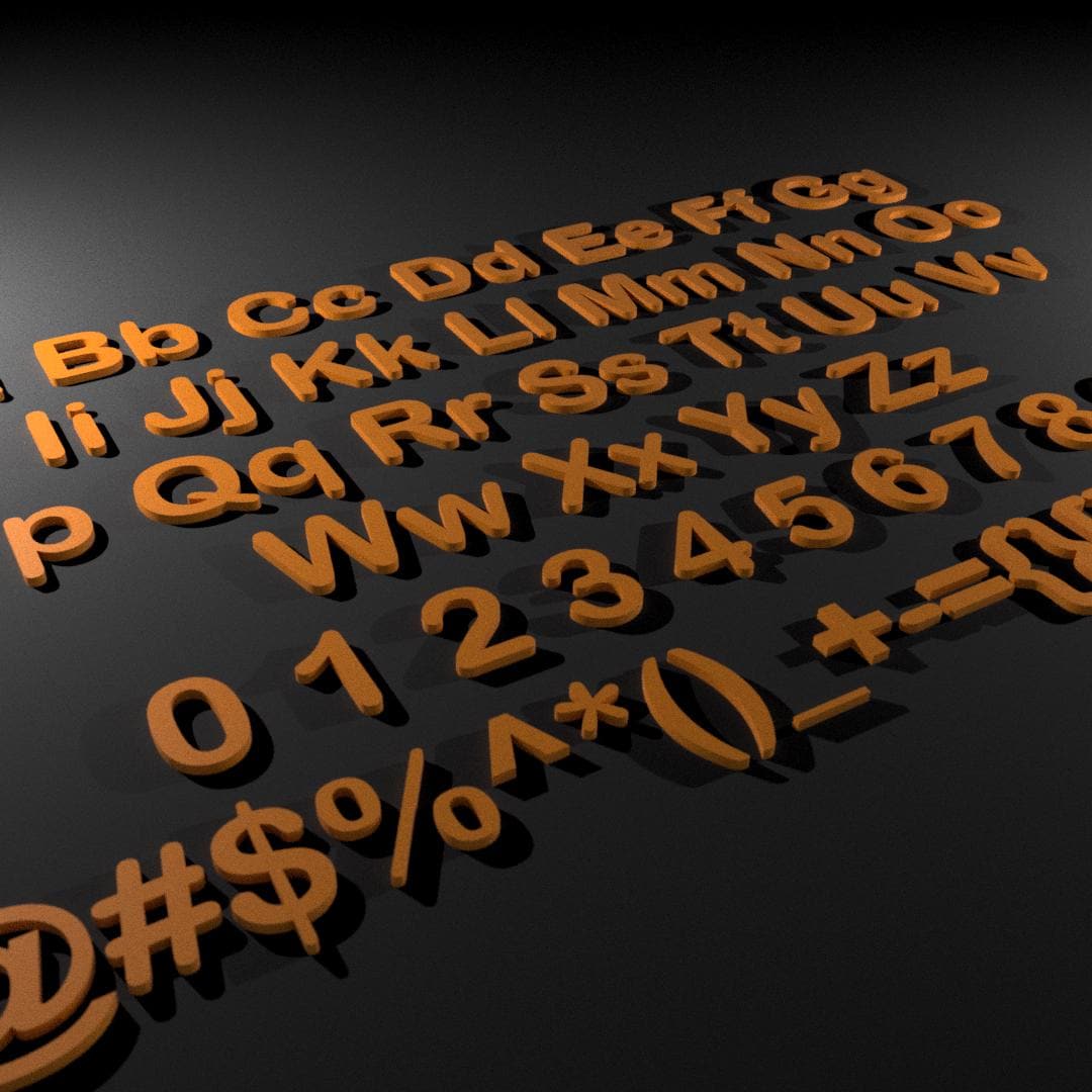 Arial Rounded MT Font STL Files: 3D Printing & CNC (digital Download ...