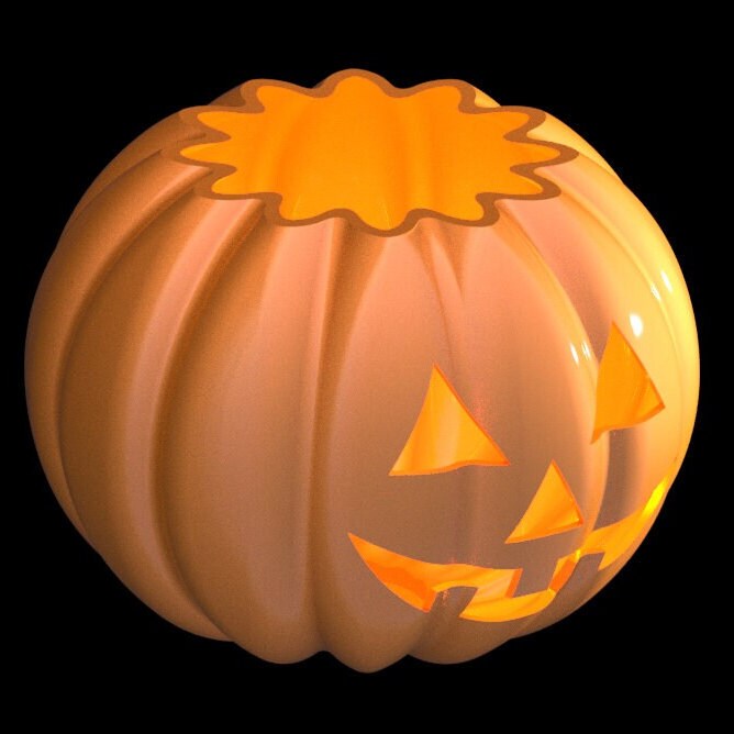 3D Printable Pumpkin STL OBJ File - Etsy