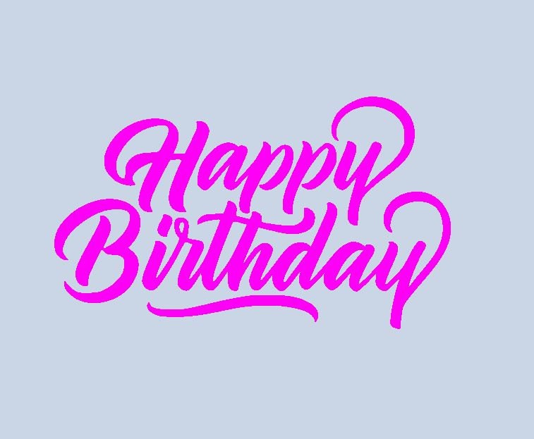 3D Printable Happy Birthday Decor Stl Obj Step File DIGITAL Download - Etsy