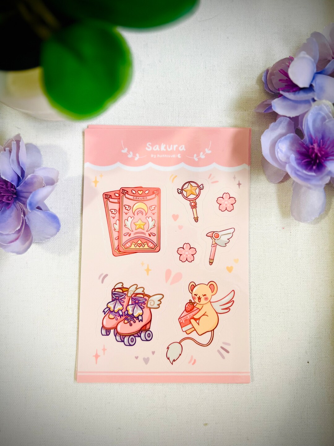 Cute Pink CCS Inspired Sticker Sheet Journal Stickers - Etsy