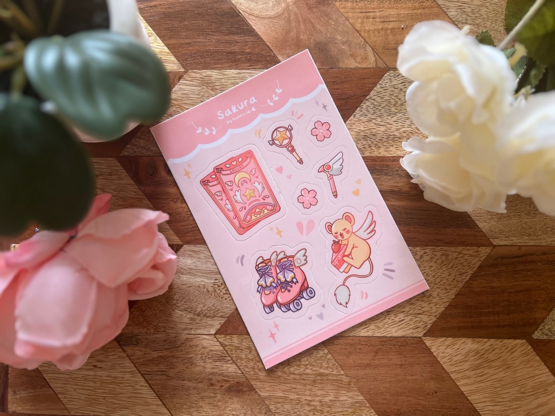 Cute Pink CCS Inspired Sticker Sheet Journal Stickers, Scrapbook ...