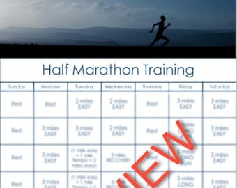 Half Marathon Training Plan Spreadsheet 13.1 Running Log Distances in ...