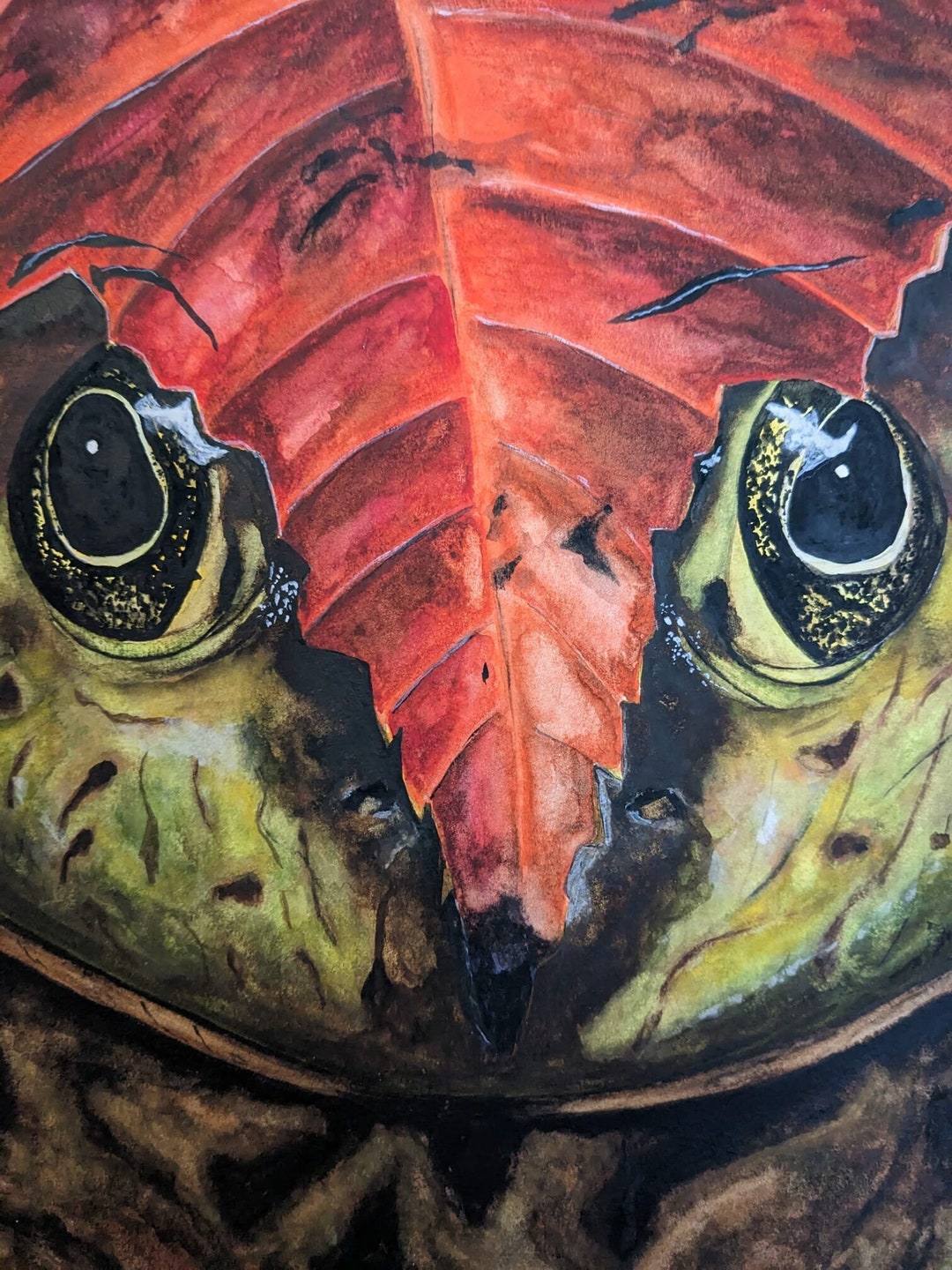 Original Bullfrog Watercolor Painting - Etsy