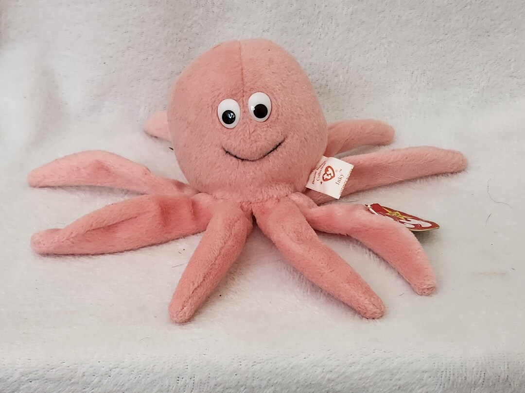Classic Vintage TY Beanie Baby Under the Sea Inky the Octopus - Etsy
