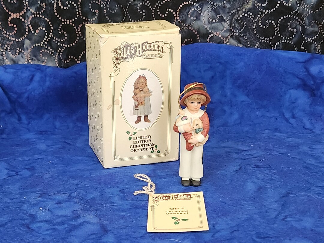 Vintage Jan Hagara Limited Edition Christmas Ornament Chris - Etsy