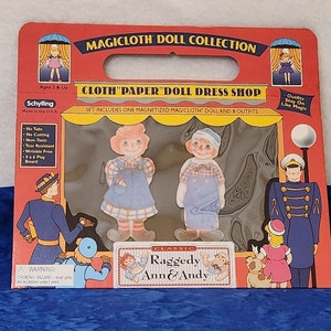 Raggedy Ann and Andy Paper Dolls Opened and Magicloth Doll Collection ...