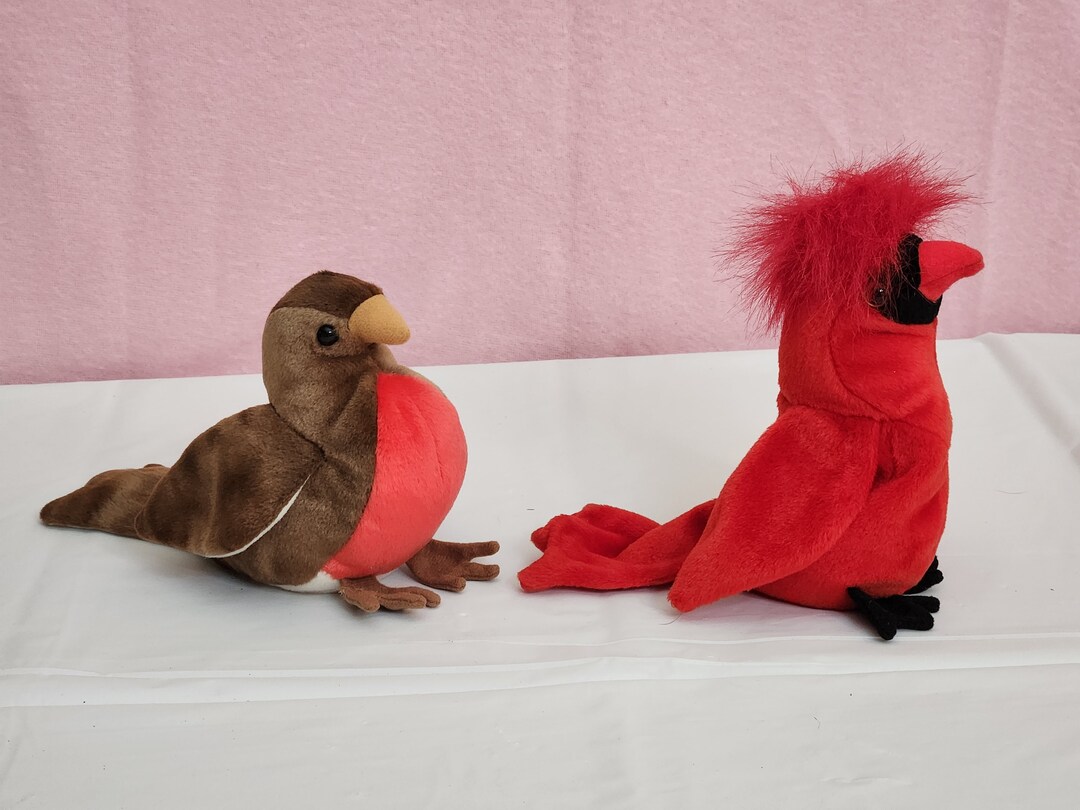 Classic Vintage Beanie Baby Mac the Cardinal and Early the - Etsy