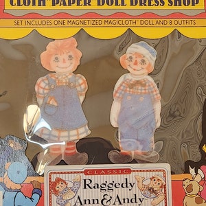 Raggedy Ann and Andy Paper Dolls Opened and Magicloth Doll Collection ...