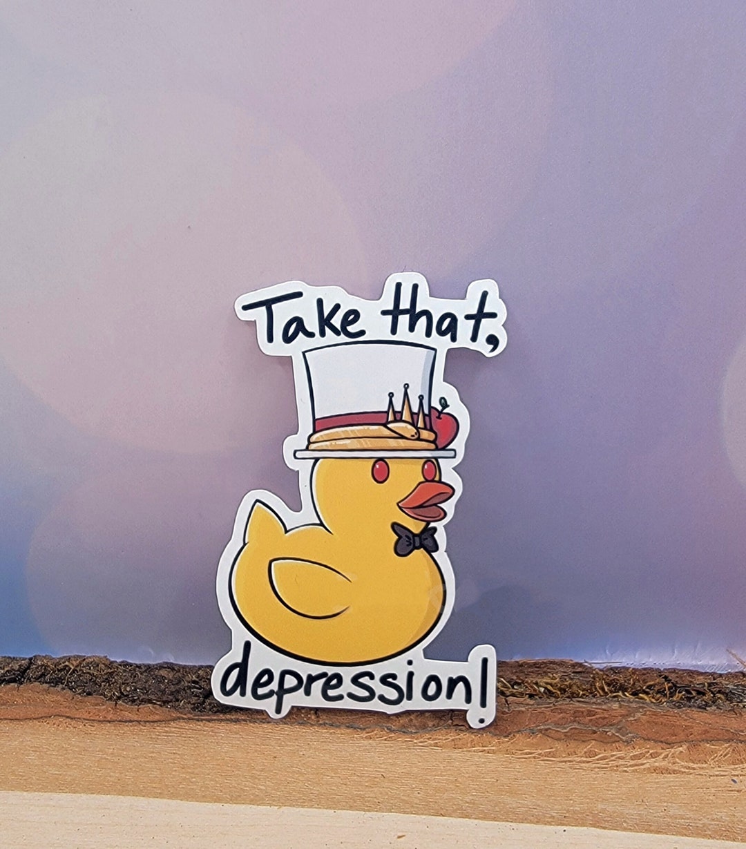 Small Lucifer Duckie Sticker, Hazbin Hotel Sticker, Rubber Duck, Take ...