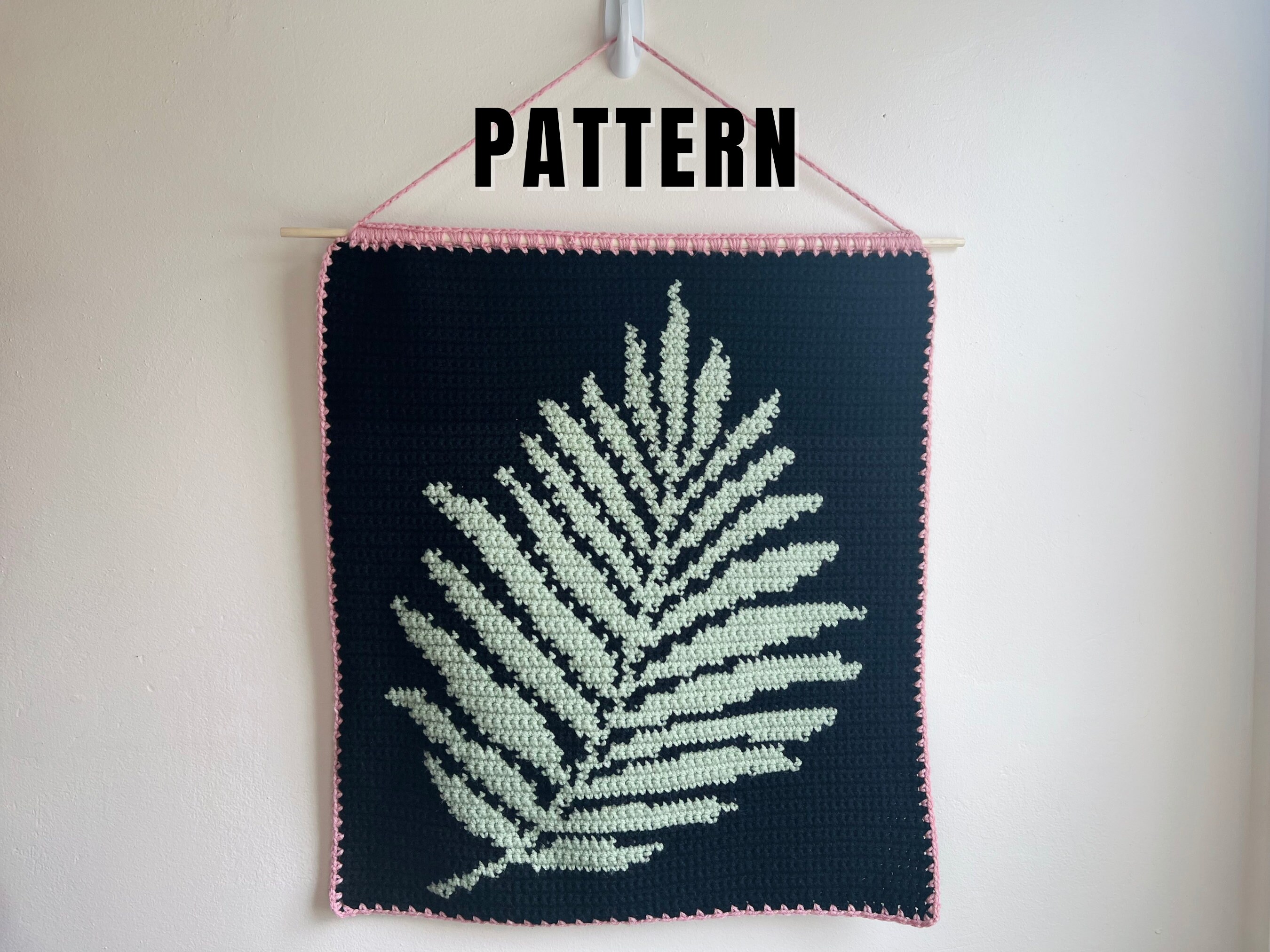 Tropical Crochet Pattern | PDF Download | Tapestry Crochet Wall Hanging ...