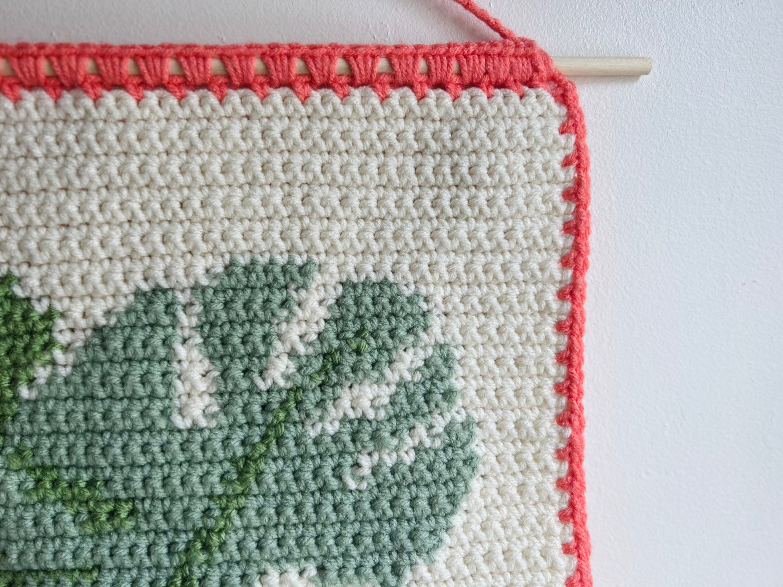 Monstera Crochet Pattern | PDF Download | Tapestry Crochet Wall Hanging ...
