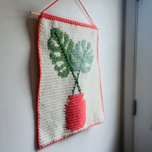 Monstera Crochet Pattern | PDF Download | Tapestry Crochet Wall Hanging ...