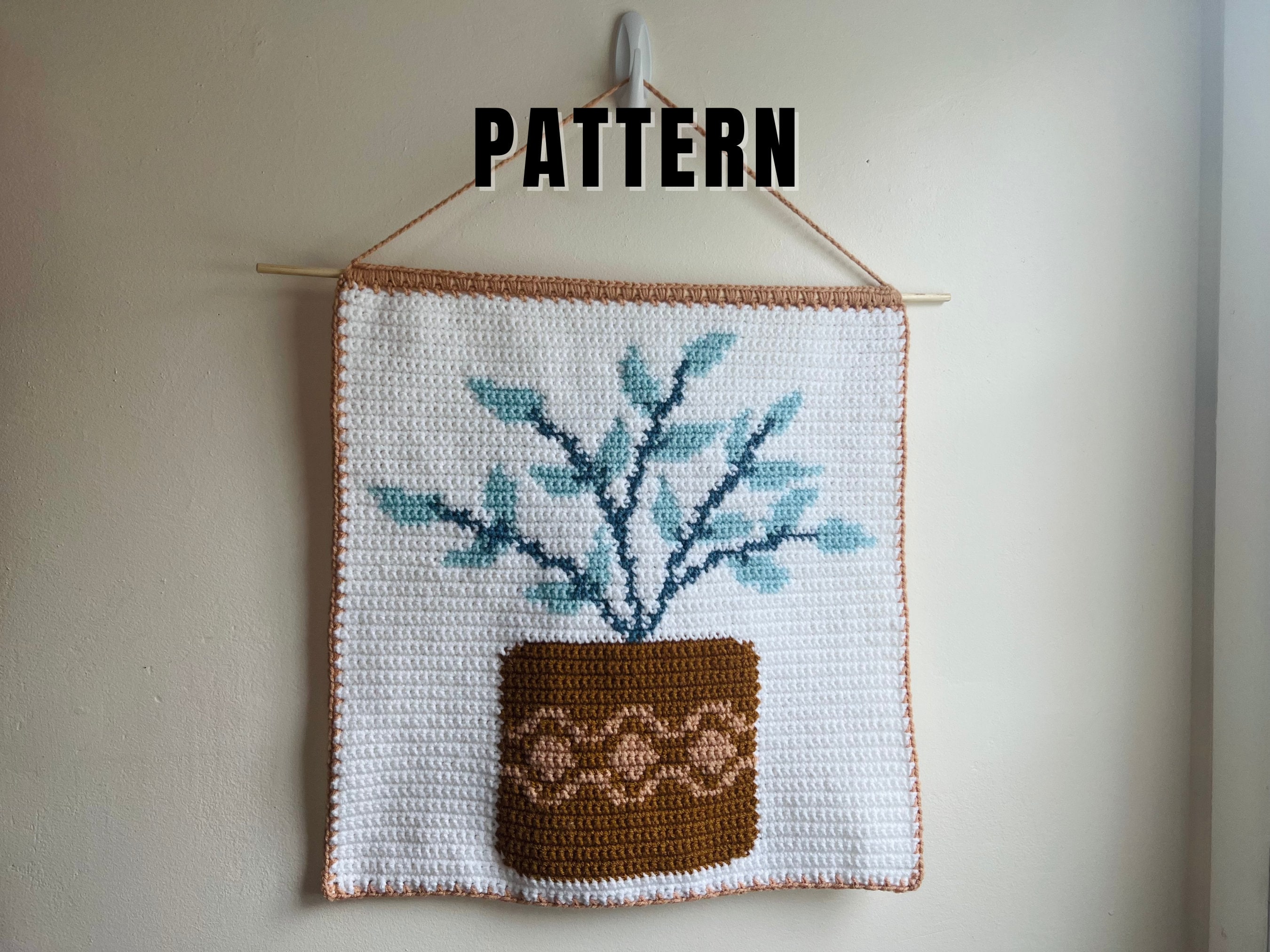 Blue Plant in Terracotta Crochet Pattern | PDF Download | Crochet Home ...