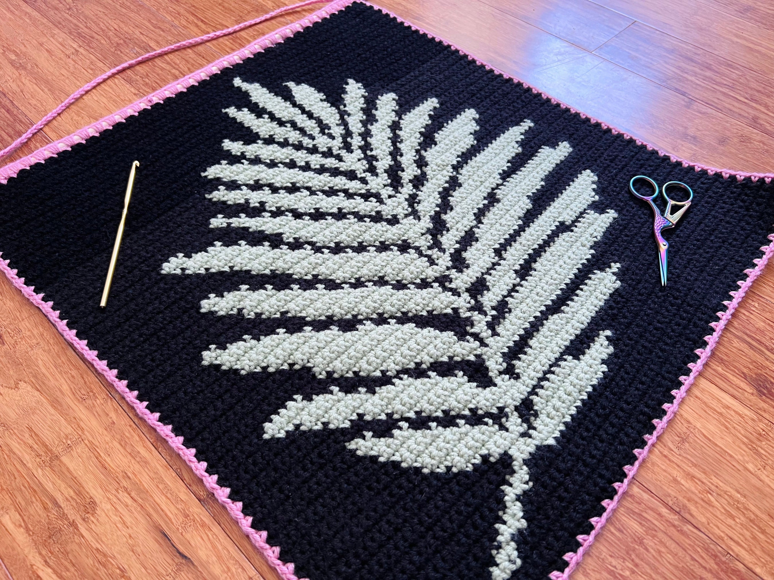 Tropical Crochet Pattern | PDF Download | Tapestry Crochet Wall Hanging ...