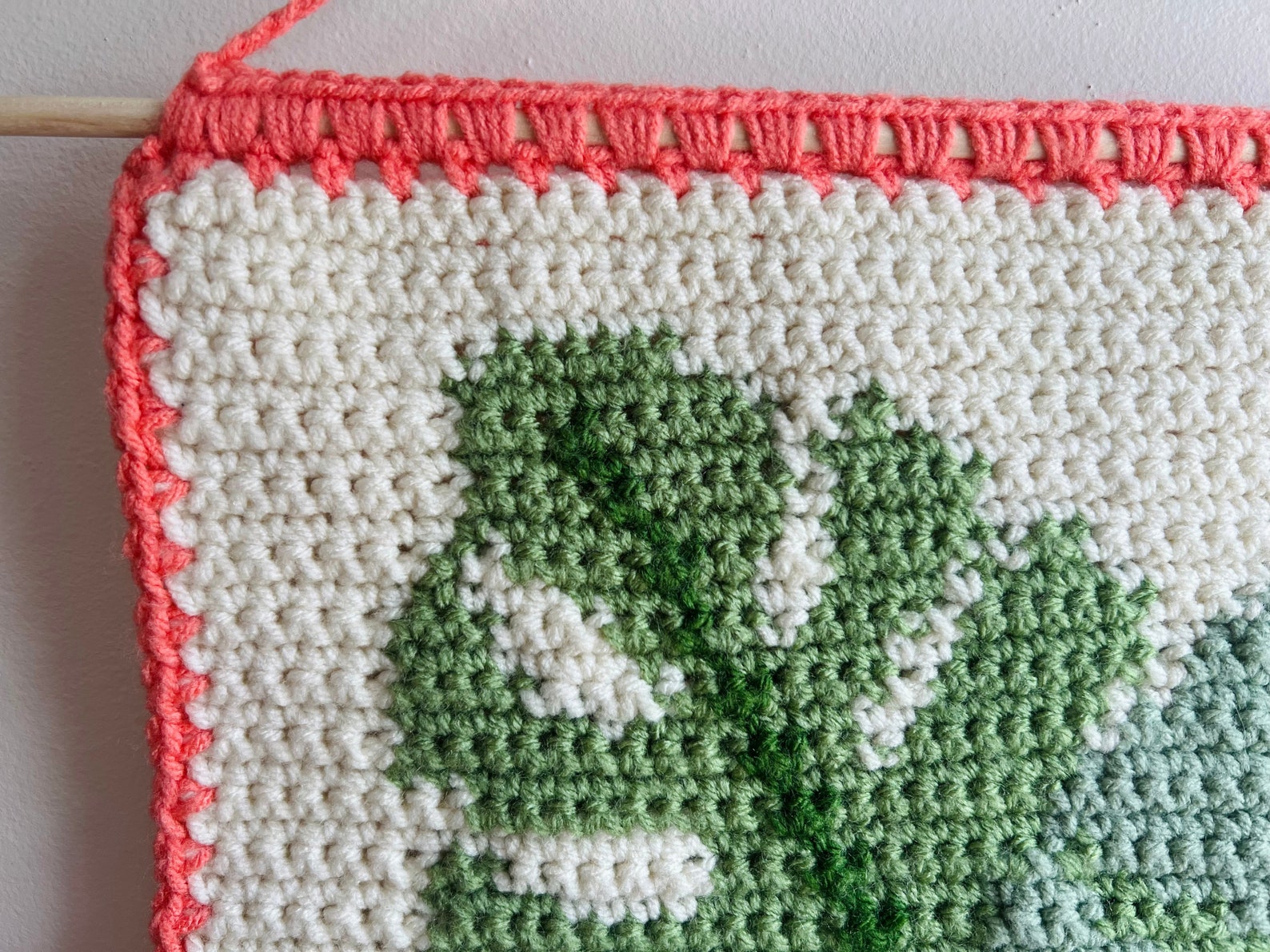 Monstera Crochet Pattern | PDF Download | Tapestry Crochet Wall Hanging ...