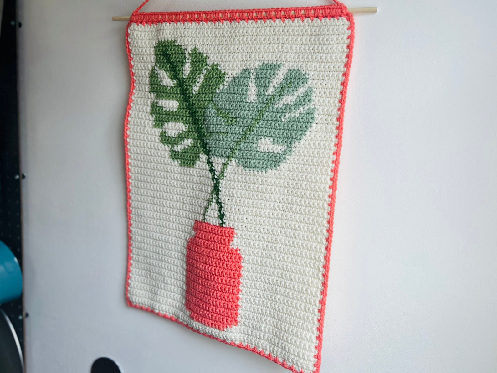 Monstera Crochet Pattern | PDF Download | Tapestry Crochet Wall Hanging ...