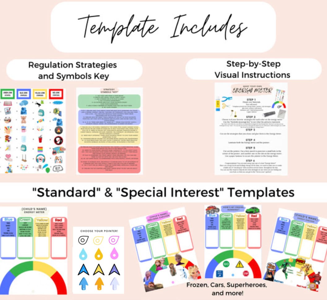 Energy Meter - Visual Support for Sensory Regulation- Digital Download ...