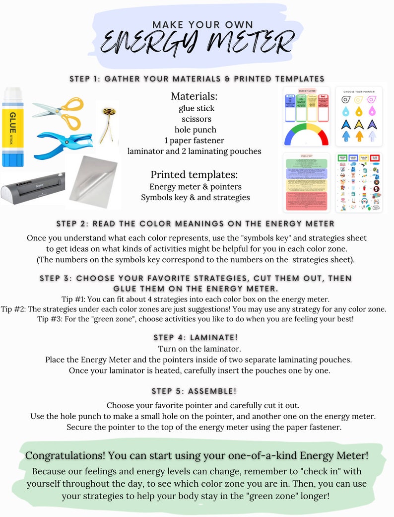 Energy Meter - Visual Support for Sensory Regulation- Digital Download ...