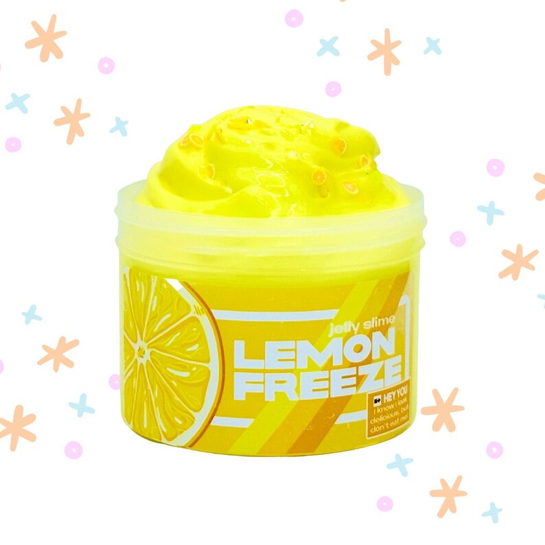 Lemon Freeze Jelly Slime ~ Clear ~ Textured ~ Slime Shops ~ Scented - Etsy