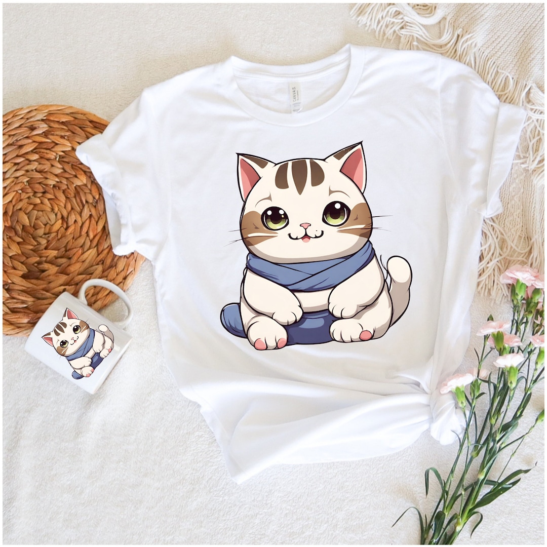 Blue Cat SVG PNG, Kawaii Cat, Cute Kitty, Cut File, Cute Animals, Cat ...