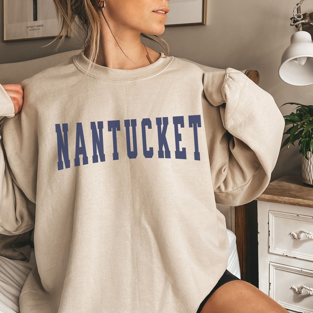 Nantucket Sweatshirt, Nantucket Sailing Club Embroidered Crewneck ...