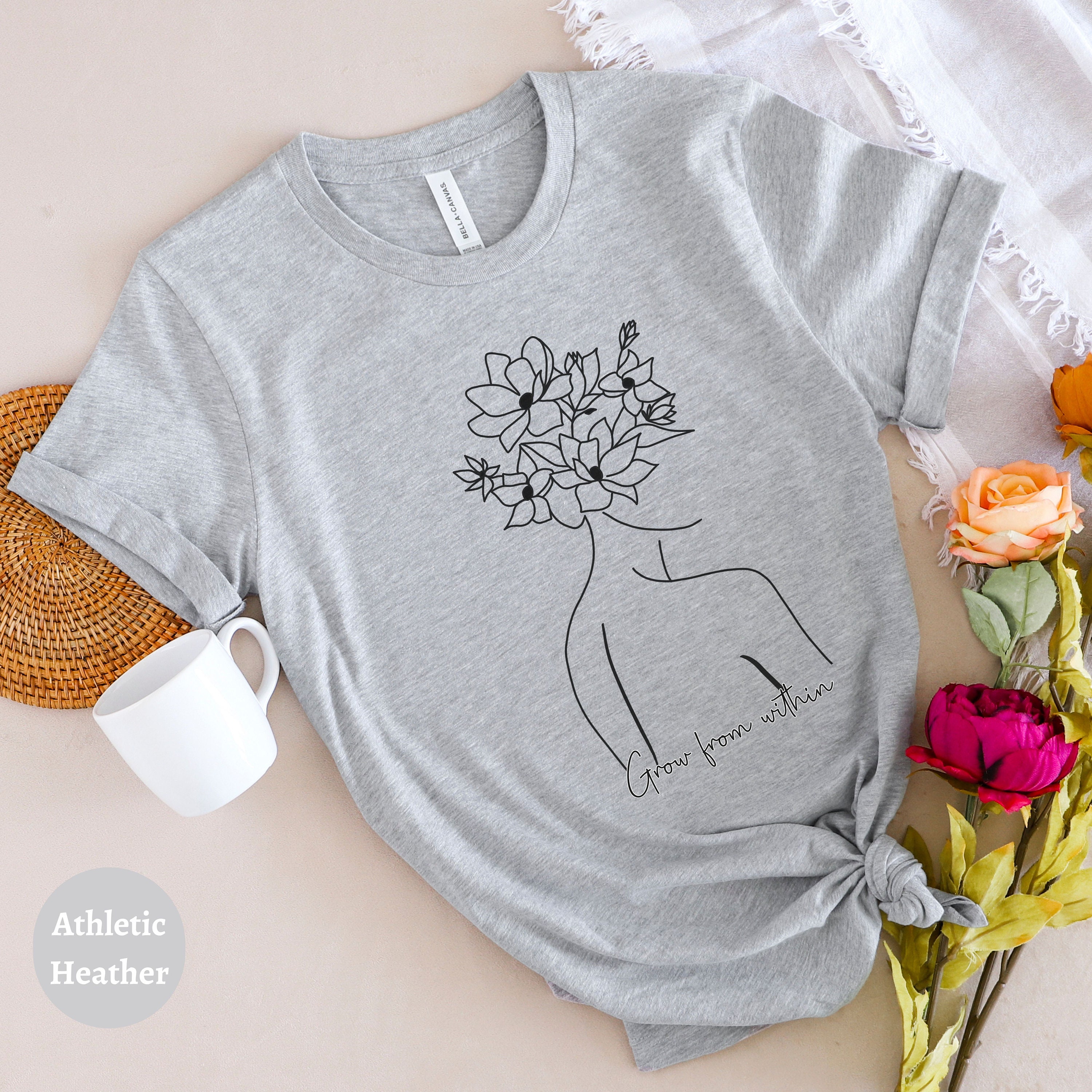 Grow From Within Fine Line Shirt Mental Health Shirt Aesthetic Clothes ...