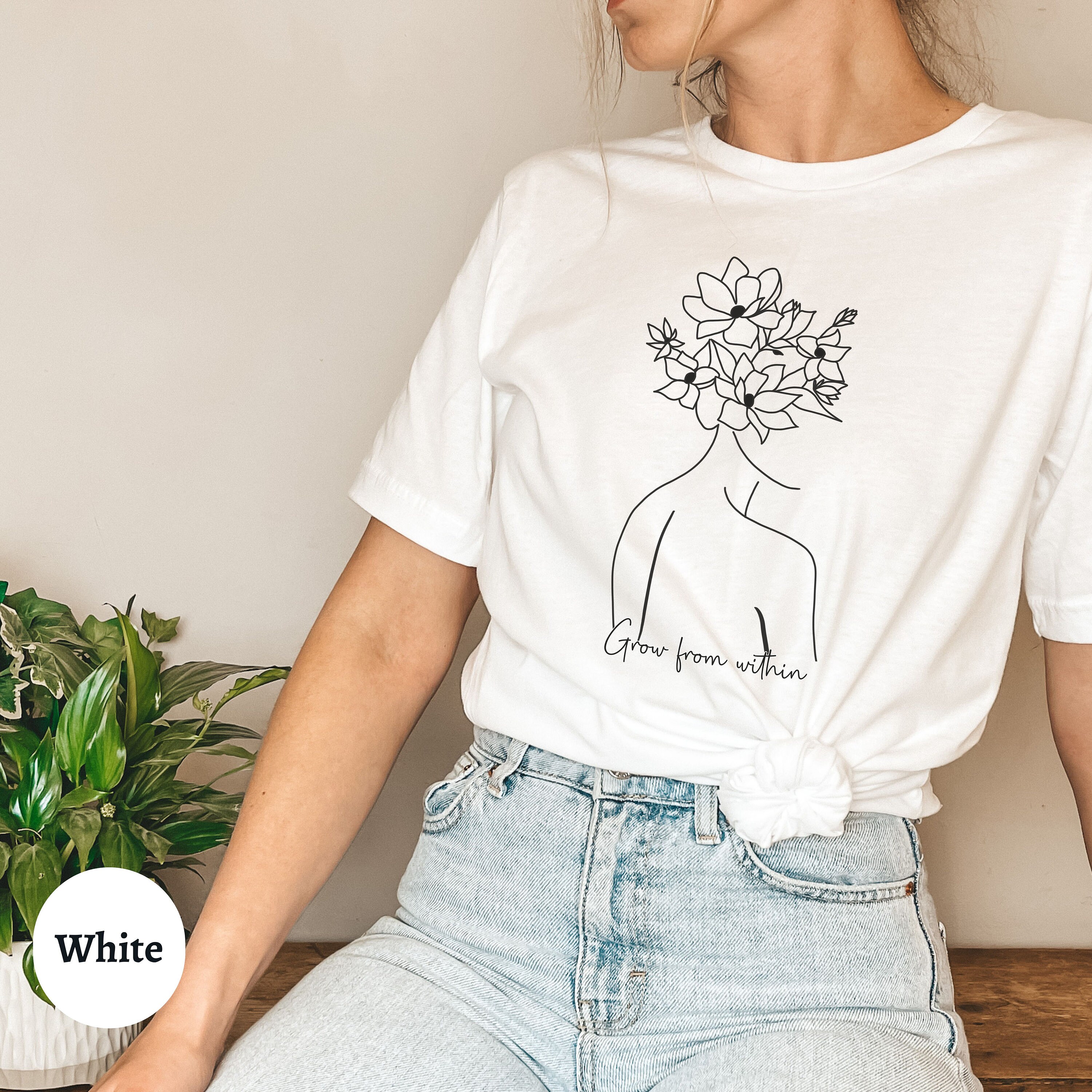 Grow From Within Fine Line Shirt Mental Health Shirt Aesthetic Clothes ...