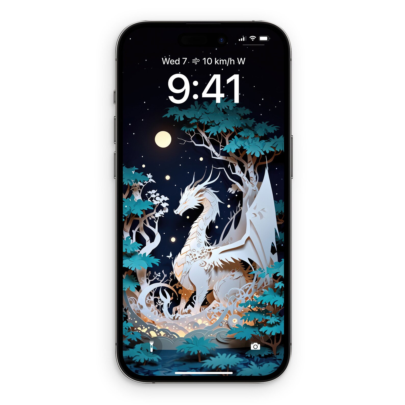 Dragon Papercraft Phone Wallpaper Set: Mythical Kaiju Origami (digital ...