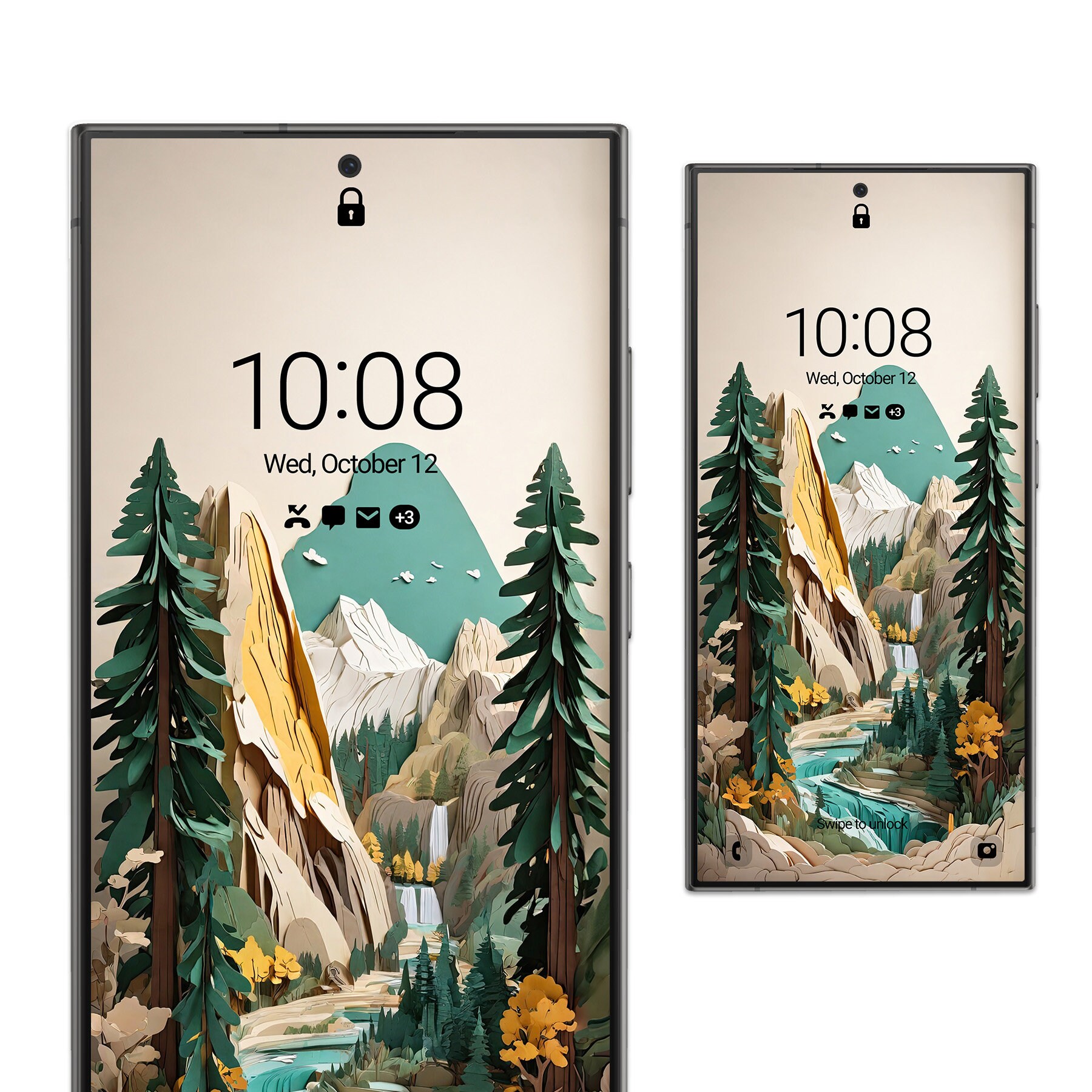 Yosemite Papercraft iPhone Wallpaper: Natural Wonder Landscape (digital ...