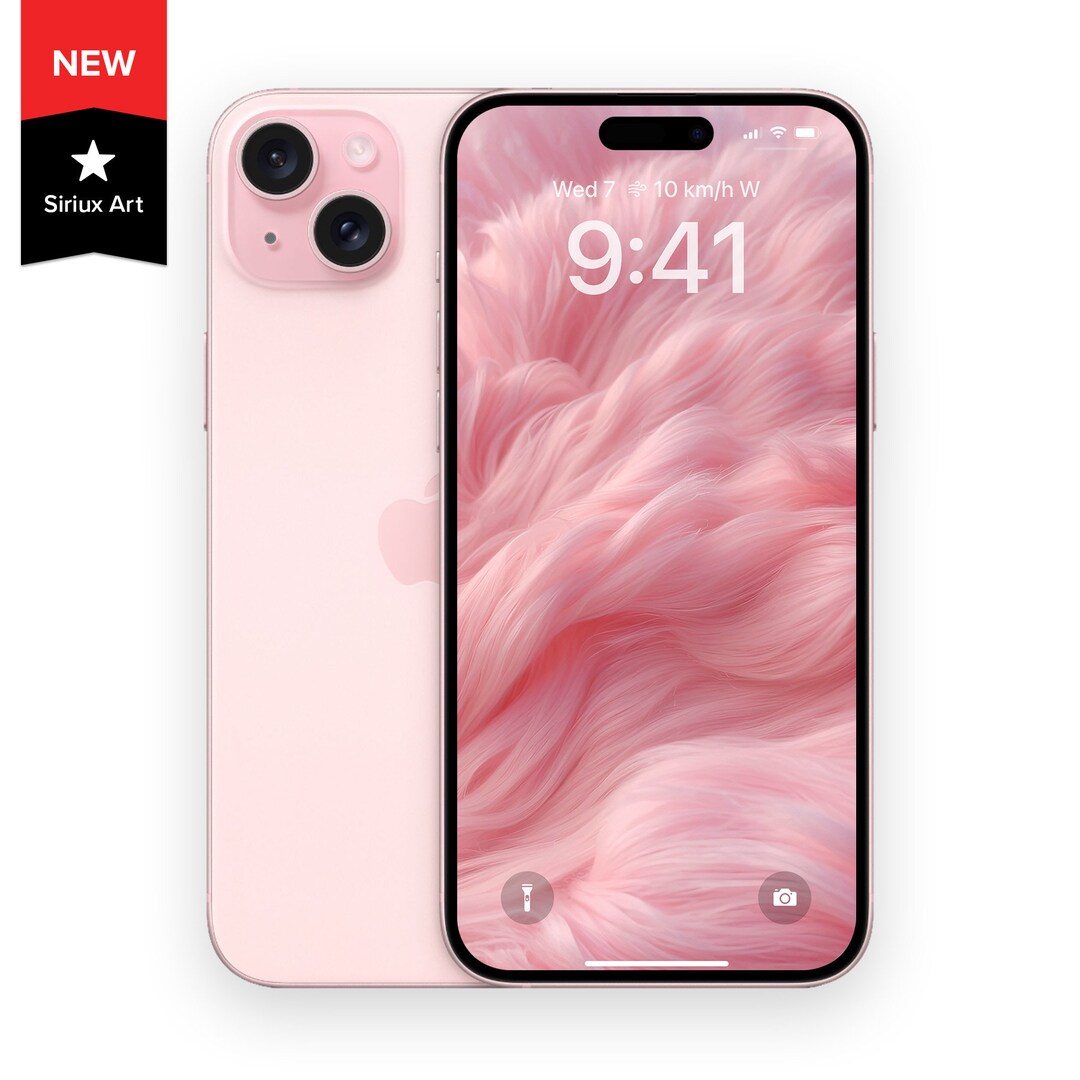 New iPhone 15 Soft Fluffy Pink Wallpaper, Fun Girly Cozy Warm ...