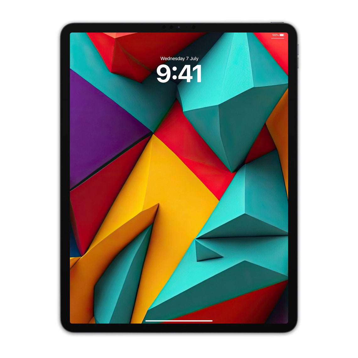 Colorful 3D Geometric Abstract Wallpaper Apple Bundle Bright - Etsy