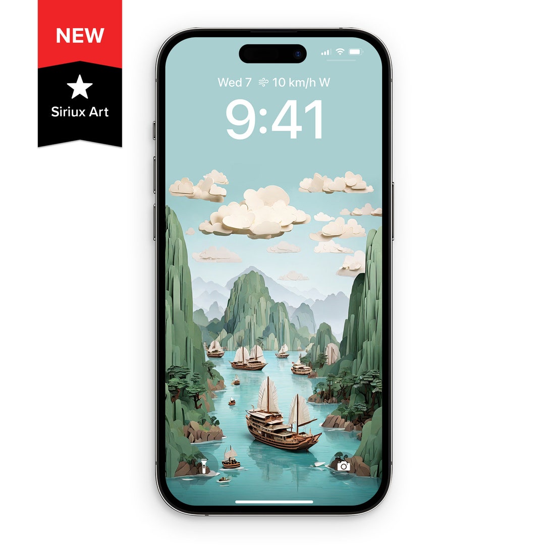 Ha Long Bay Vietnam Papercraft iPhone Wallpaper, Asia Scenic Landscape ...