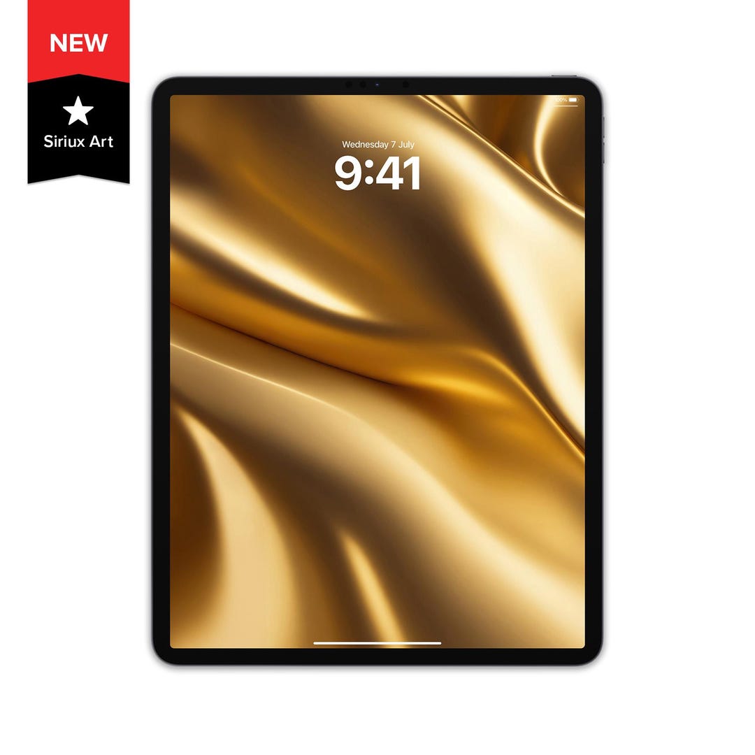 Gold Silk iPad Wallpaper, Elegant Stylish Premium High Quality Textile ...