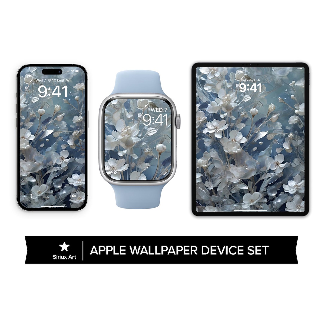 Translucent Flower Wallpaper Apple Devices: Elegant Floral Art (digital ...