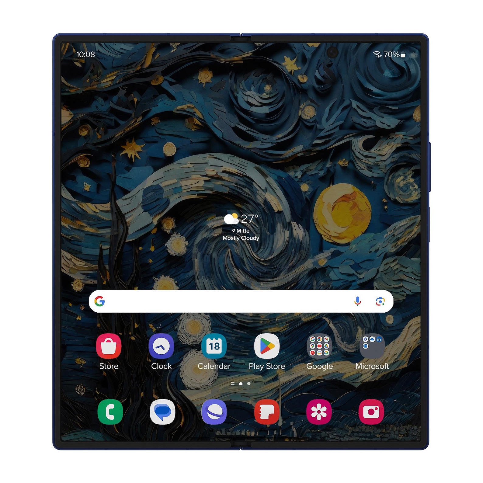 Starry Night Papercraft Foldable Phone Wallpaper: Vincent Van Gogh ...