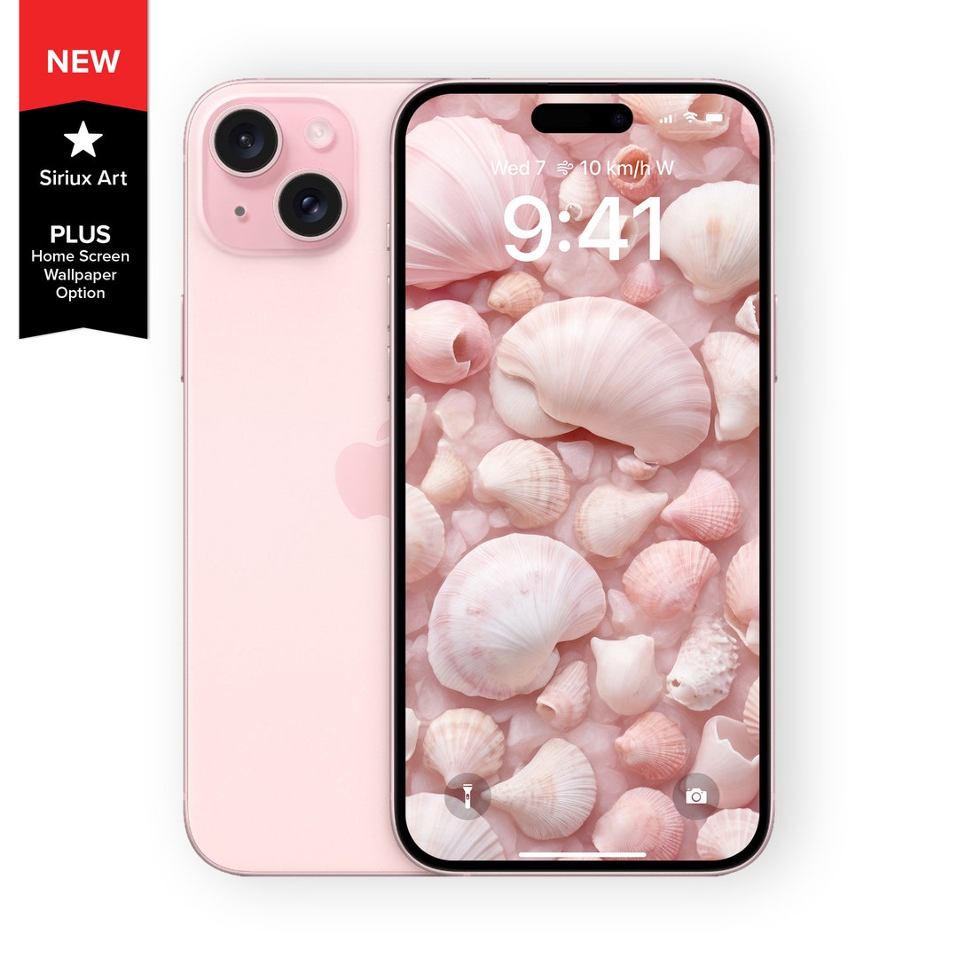 Pink Seashell Phone Wallpaper, Elegant Pastel Pinky Color, Girly ...