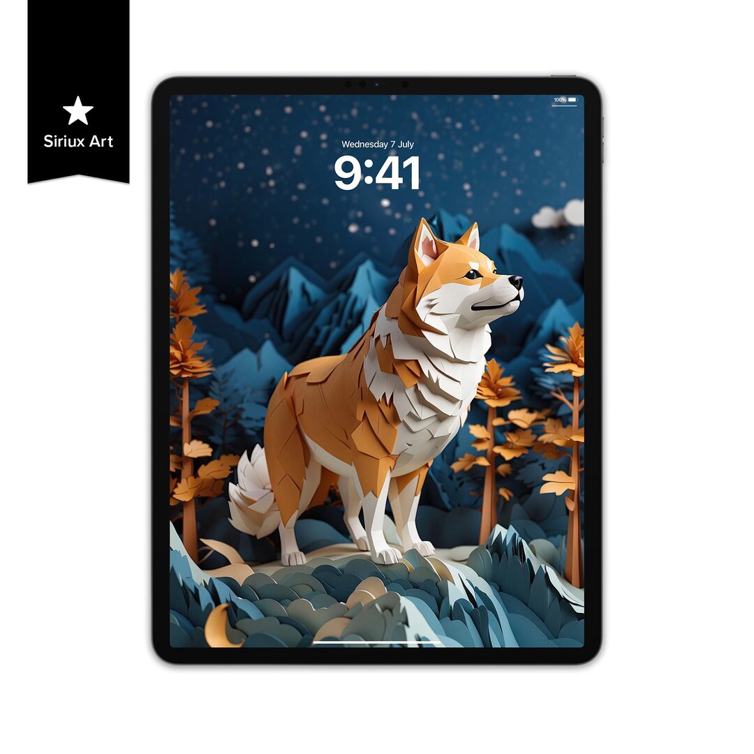Shiba Inu Dog Papercraft iPad Wallpaper, Loyal Hatchiko Inspired Japan ...