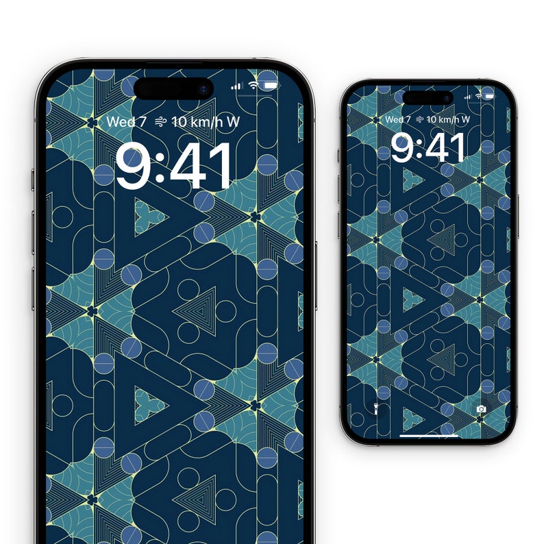 Geometric Line Pattern Apple Bundle Wallpaper, Modern Stylish ...