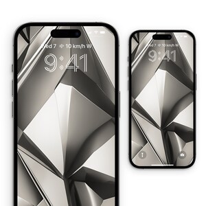 Natural Titanium Phone Wallpaper 3D Geometric | Aerospace Grade ...