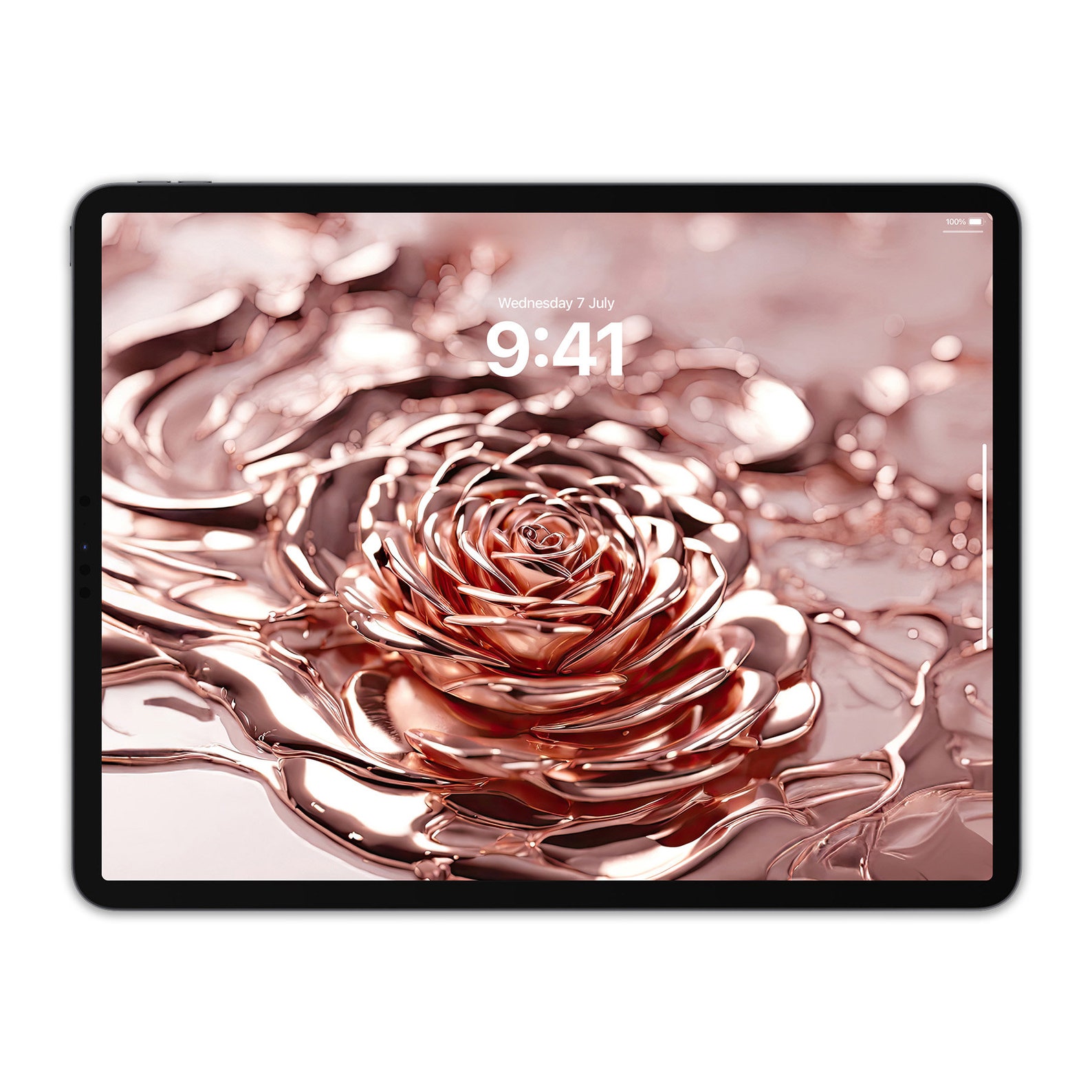 Rose Gold Liquid Flower iPad Wallpaper: Exotic Abstract (digital ...