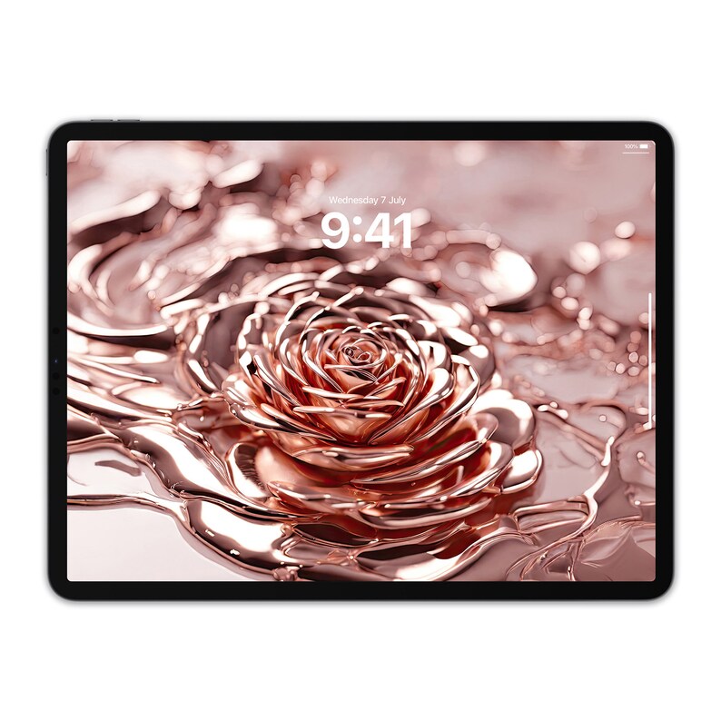 Rose Gold Liquid Flower iPad Wallpaper: Exotic Abstract (digital ...
