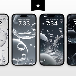 Crystal Clear Bubble iPhone Wallpaper Water Abstract Natural - Etsy