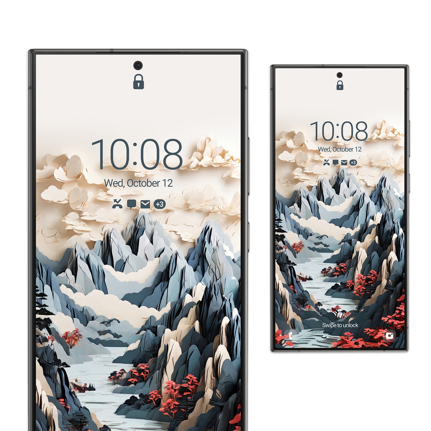 Yellow Mountain China Papercraft iPhone Wallpaper, Huashan Mountain ...