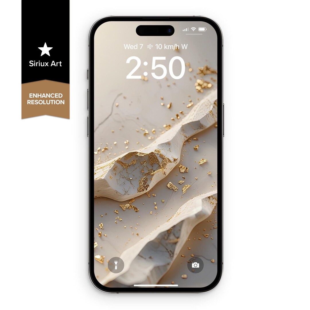 Gold Speckled Marble Phone Wallpaper | Luxe Quartz Texture (digital ...