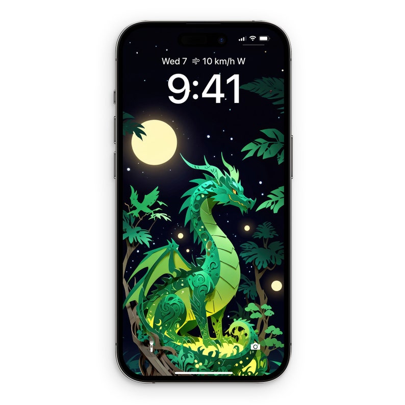 Dragon Papercraft Phone Wallpaper Set: Mythical Kaiju Origami (digital ...
